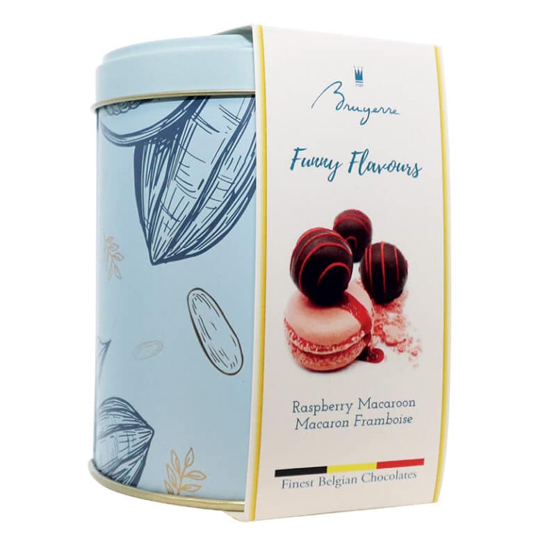 Raspberry macaroon truffles - Bruyerre Chocolates